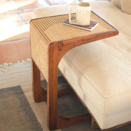 Bali's Artisanal Touch with Our Rattan Side Table Fox | Boho Bliss Dubai