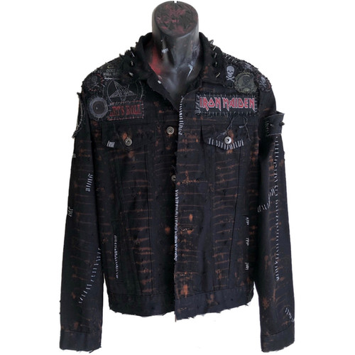 Rock N Roll distressed denim jacket | ChadCherryClothing