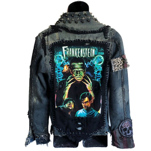 Dr. Frankenstein Denim jacket by Chad Cherry | ChadCherryClothing