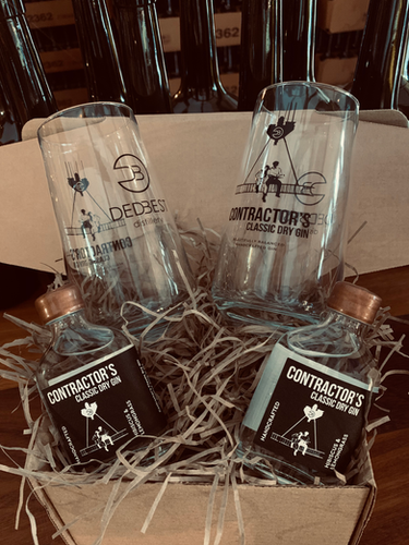 Gift Bundle | 2 Hi Ball Glasses with 2 Miniatures | Dedbest Distillery
