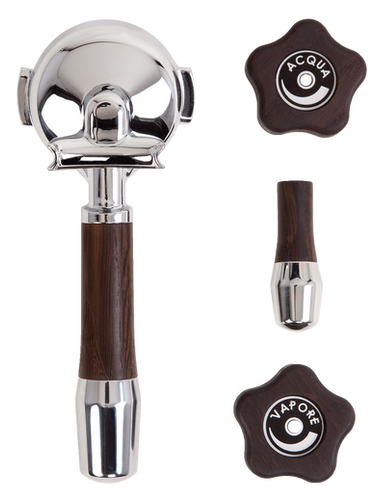 ECM HANDLE SET VALVE SMOKE OAK (ROTARY) | Velvety Coffee