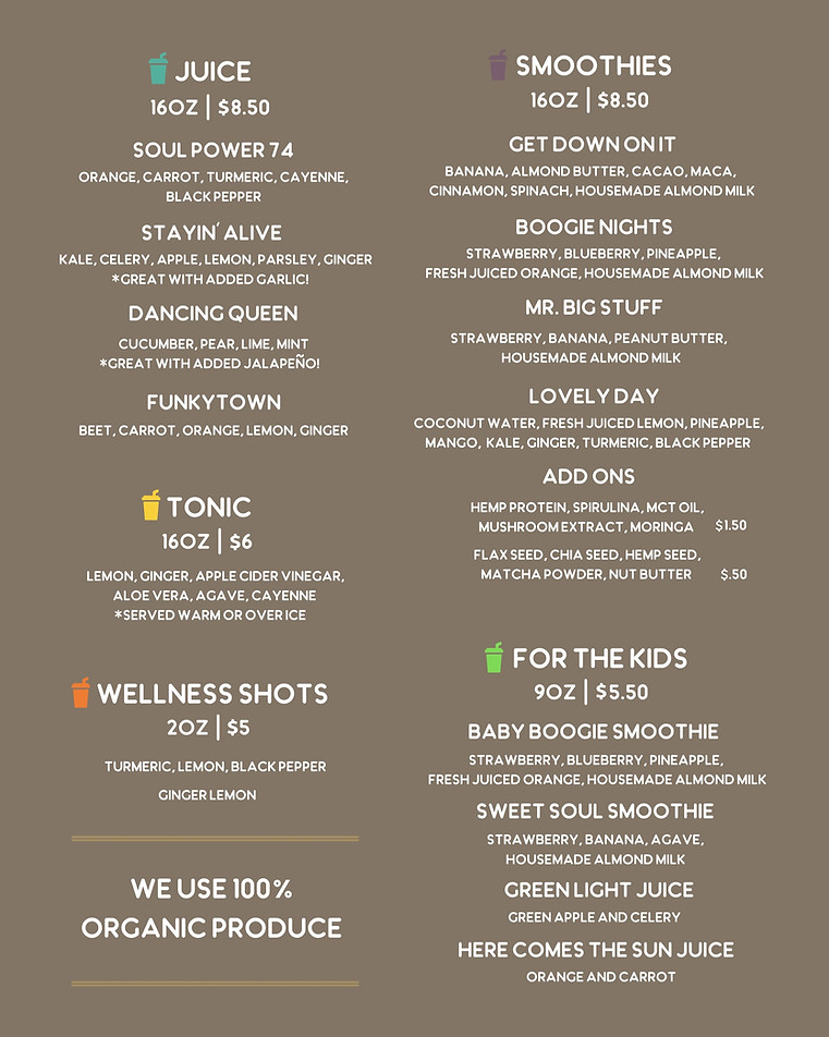 MENU | funky-fresh-juice