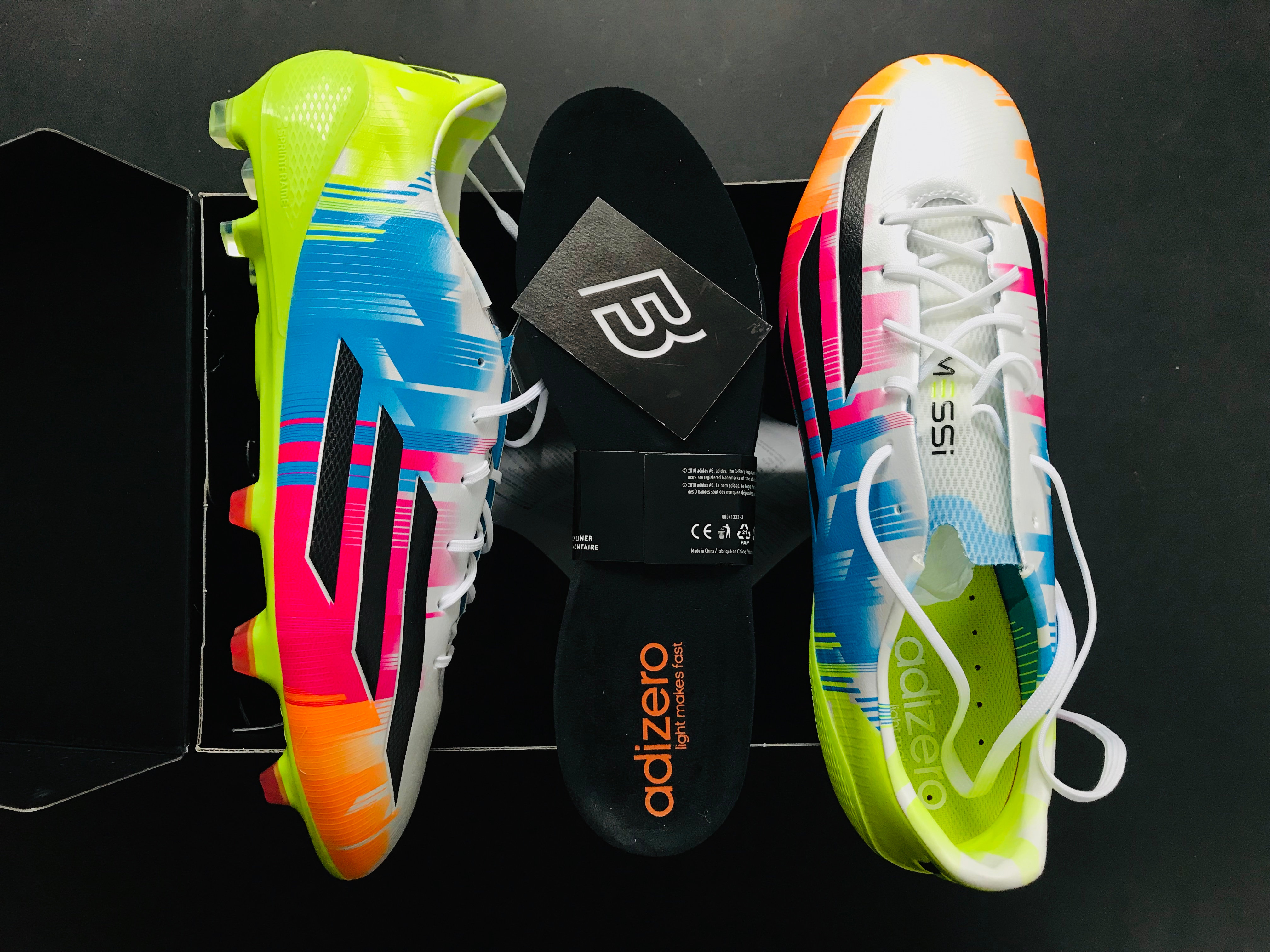 Adidas F50 Adizero Messi Signature White Black Slime FG | bootsfinder