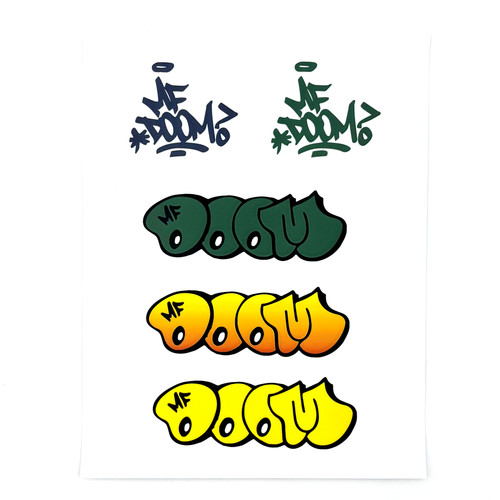 MF DOOM Logo Sticker Sheet #3 | NHHM Official Site