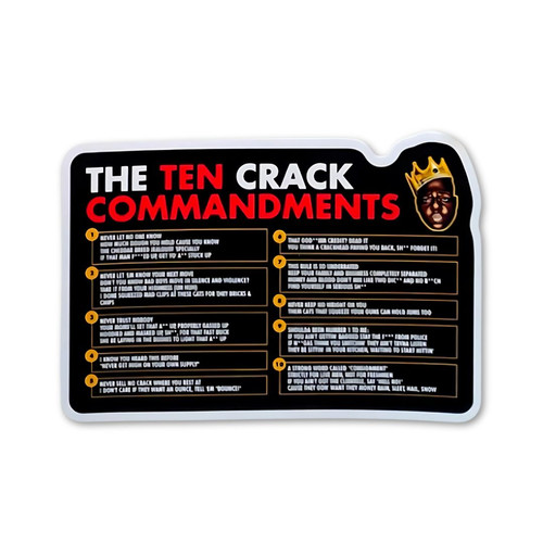 Biggie "Ten Crack Commandments" Sticker | NHHM Official Site