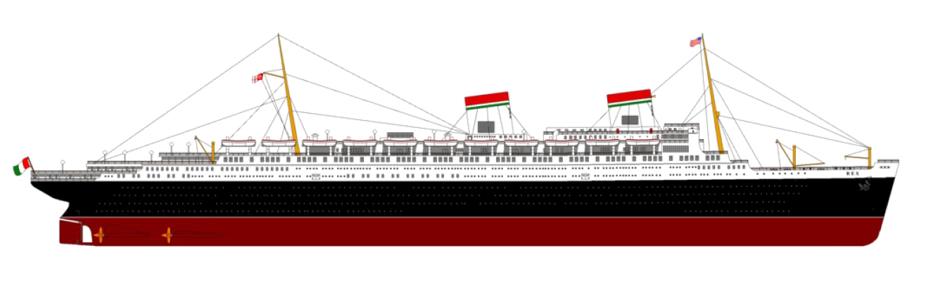 Great Ocean Liners | SS Rex Fact, Figures, and Specifications