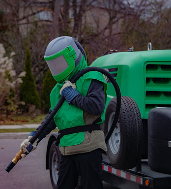 Storm Sandblasting surface cleaning and preparation