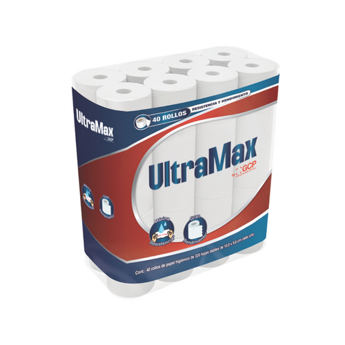 pqt. Higiénico UltraMax GCP Professional Blanco 220 HD/40 rollos ...