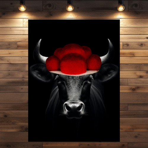 Schwarzwald Rindvieh Brutus als Poster und Leinwand | Shadow Wood Art