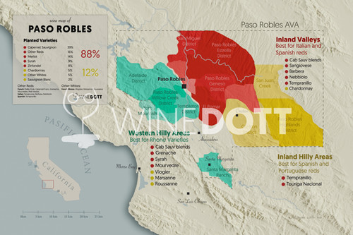 Paso Robles Wine Map | WineDott