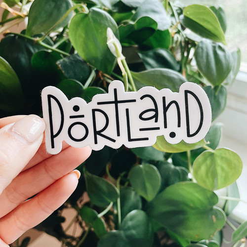 Portland Font Sticker - 3" | tcalligrapher