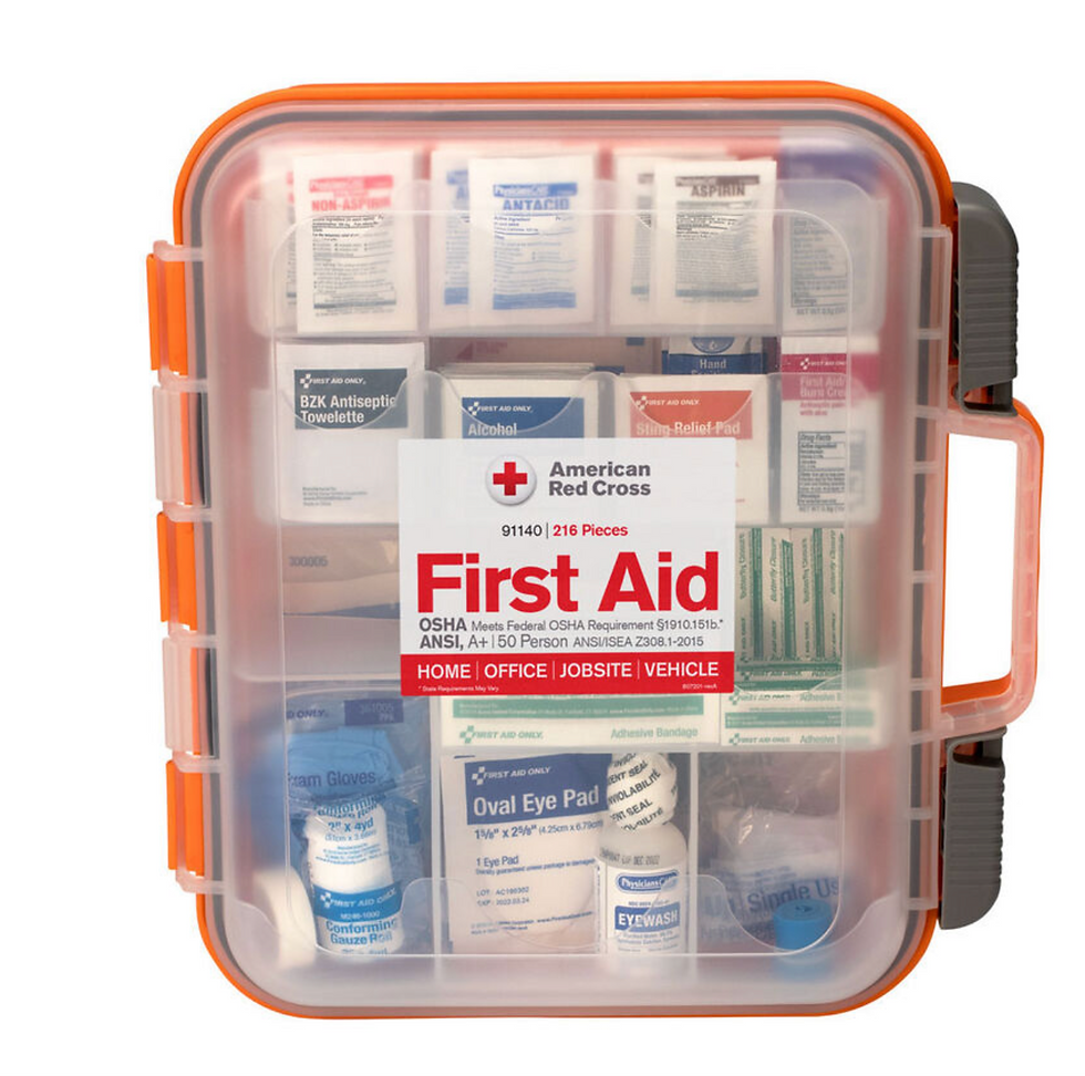 The 50-person ANSI A+ First Aid Kit in a plastic case | Planet CPR