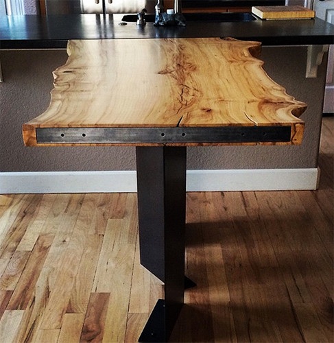 LIVE EDGE ELM KITCHEN ISLAND | WWMS | Denver, CO