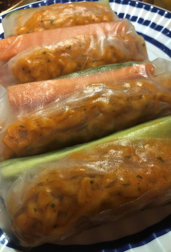 Spicy Ramen Salad Wrap