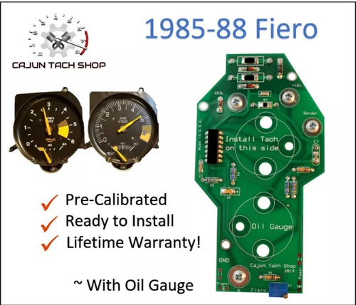 1986-88 Pontiac Fiero Tachometer Circuit Board (Oil Gauge) | Cajun Tach ...