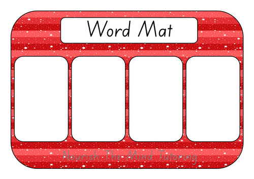 CVCC/CCVC Word Mat | Nourish The Mind Tut