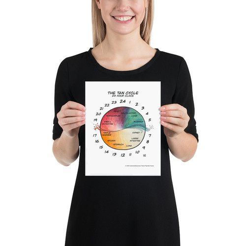 Tan Cycle 24 hr Clock Poster | elementalAdvanced MT