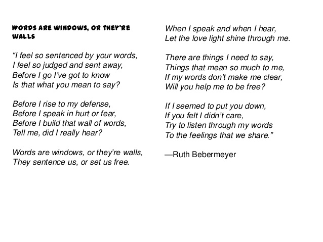 What to do when words are walls not windows.