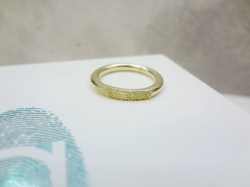 Partial Fingerprint Ring in Gold | Angelcasts Ltd