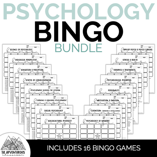 Psychology Bingo Bundle | AdventurousClassroom