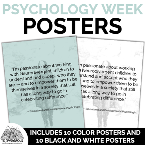 Psychology Week Career Posters | AdventurousClassroom