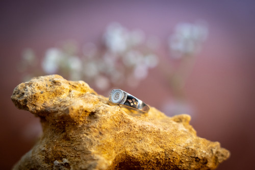 White mop stone ring | Silvergallery925