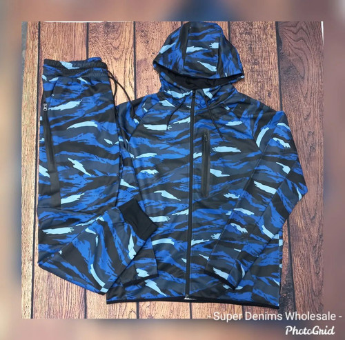 6Sets Camo Techsuits Bundle ( Blue Camo ) | Super Denims