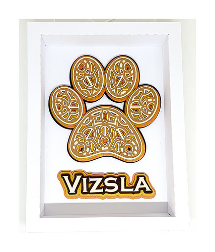 Layered Paw Print in Card Frame | Chantal's Gifts