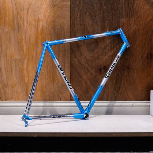 Tommasini Tecno Frame and Fork, 57CM, Blue and Black | Ocean Cyclery