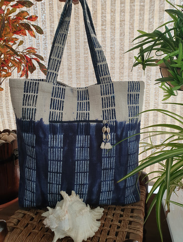 Indigo Dip Dyed Tote Bag | Panigha