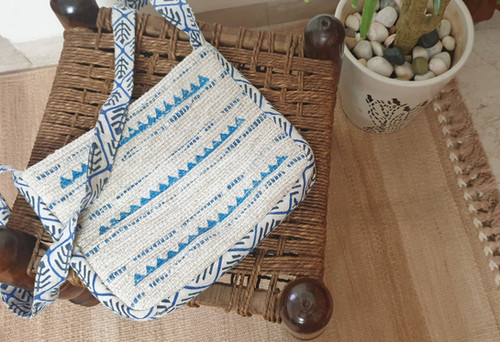 Chindi Bag Cerulean Blue | Panigha