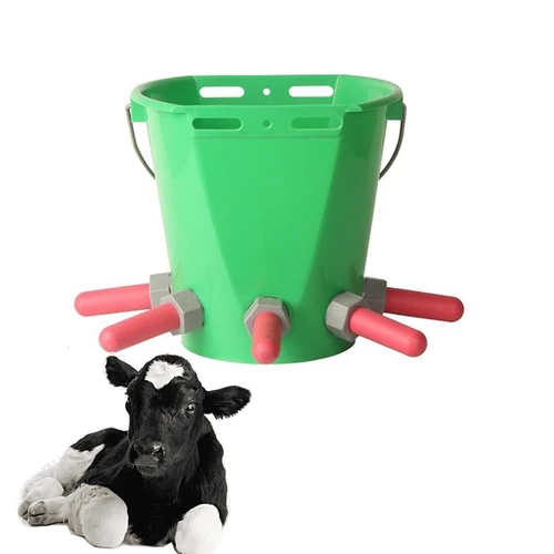 Calf Milk Feeding Bucket,5 Nipples and 8 LTR Capacity | Chimertech