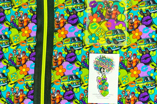 Fabric Zipper Tumbler Kit- Scooby neon floral hearts | Wicked Lous