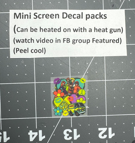 MINI Screen Decal Pack- Scooby neon heart | Wicked Lous