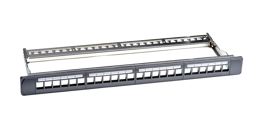 1U 24 Ports Ditched Type Label Holder Blank Patch Panel | CTK Contact