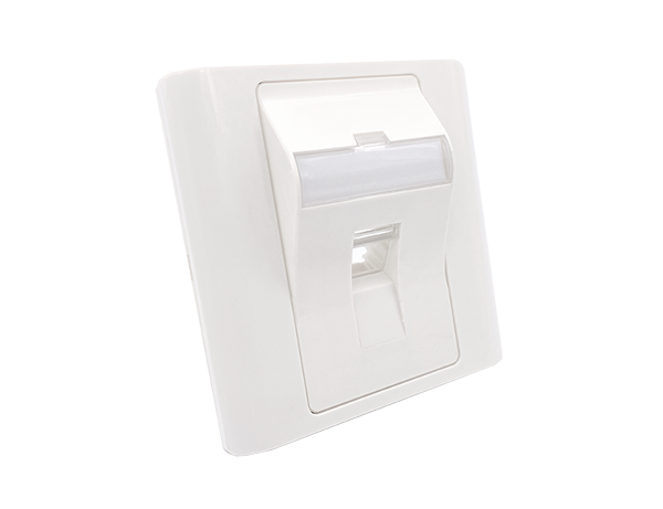 1 Port UK Style Front Access Angled Wall Plate | CTK Contact