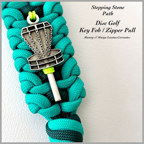 Stepping Stone Path 'Disc Golf' Premium Paracord KeyFob/Zipper Pull ...