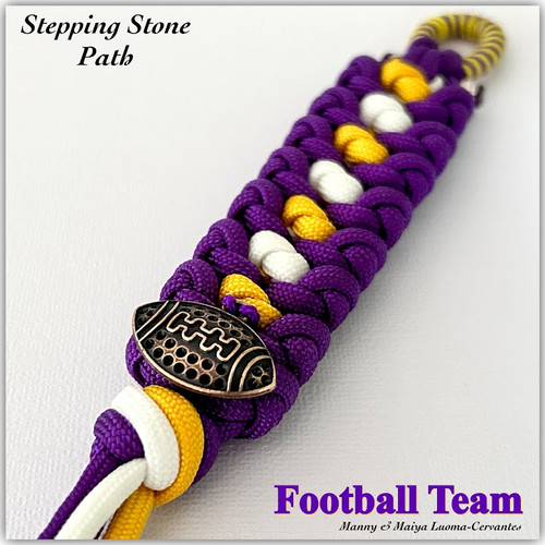Stepping Stone Path 'Football Team' Premium Paracord Key Fob/Zipper ...