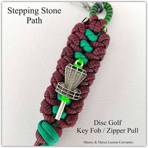 Stepping Stone Path 'Disc Golf' Premium Paracord Key Fob/Zipper Pull ...