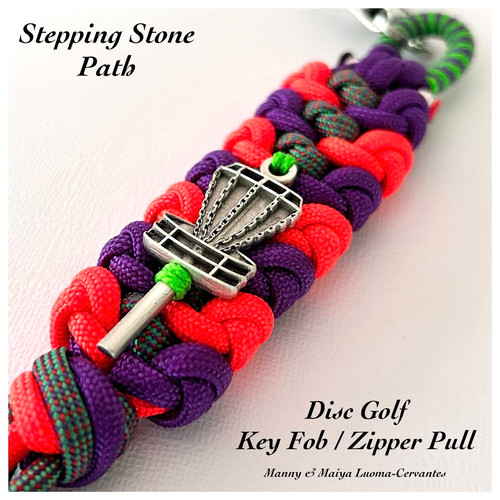Stepping Stone Path 'Disc Golf' Premium Paracord Key Fob/Zipper Pull ...
