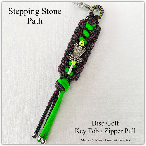 Stepping Stone Path 'Disc Golf' Premium Paracord Key Fob/Zipper Pull ...