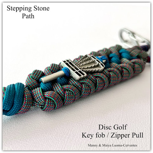 Stepping Stone Path 'Disc Golf' Premium Paracord Key Fob/Zipper Pull ...