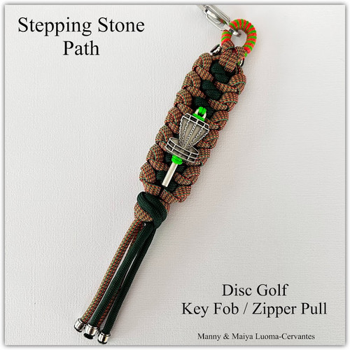 Stepping Stone Path 'Disc Golf' Premium Paracord Key Fob/Zipper Pull ...