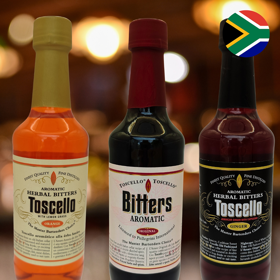 Toscello Aromatic Bitters, proudly South African