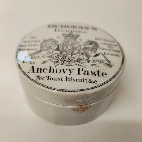 Burgess's Anchovy Paste 107 Strand Pot Lid And Base | copy-of-elsecarantiq