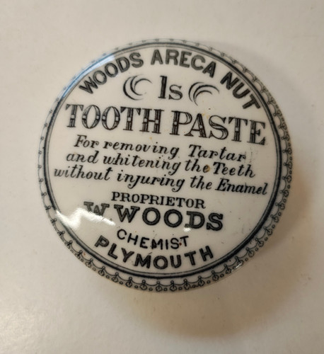 W. Woods Areca Nut 1s Tooth Paste Pot Lid Chemist Plymouth (2) | copy ...