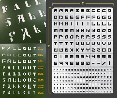 Military Lettering 001 Airbrush Stencil | Imperator Models