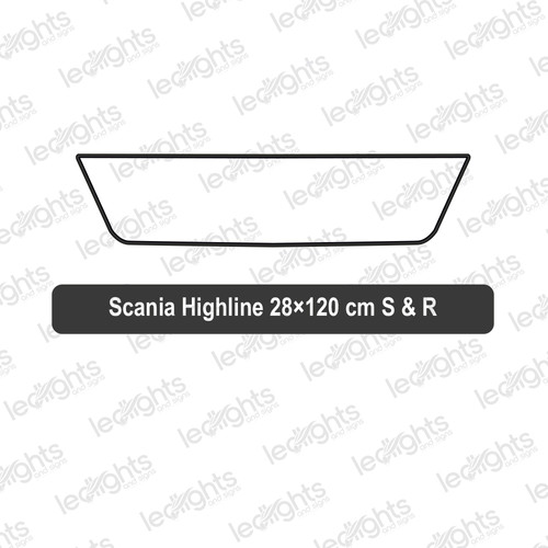 Passar Scania Highline 28×120 cm - S & R Modell | LED LIGHTS AND SIGNS