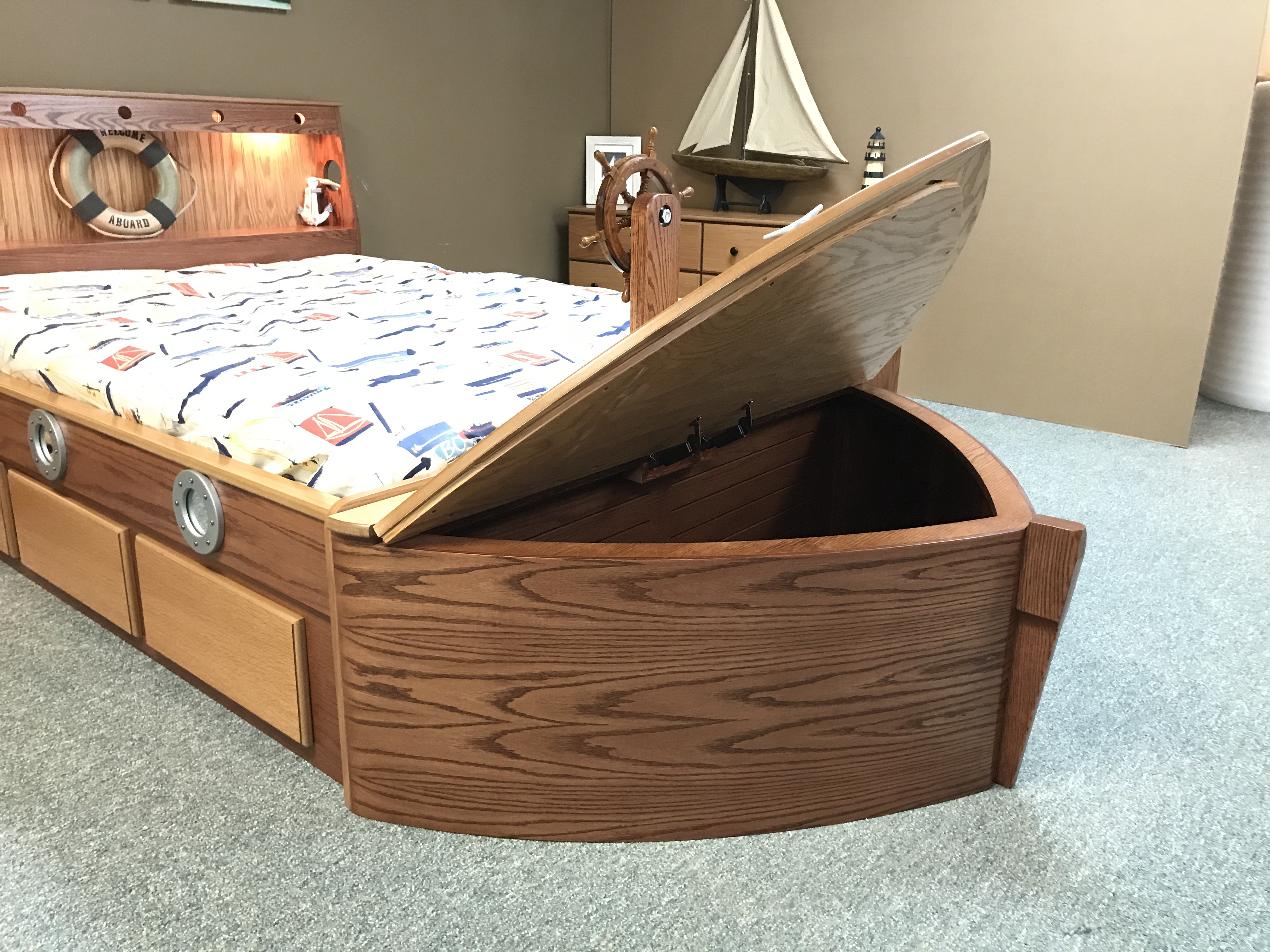 Wood Boat Bed
