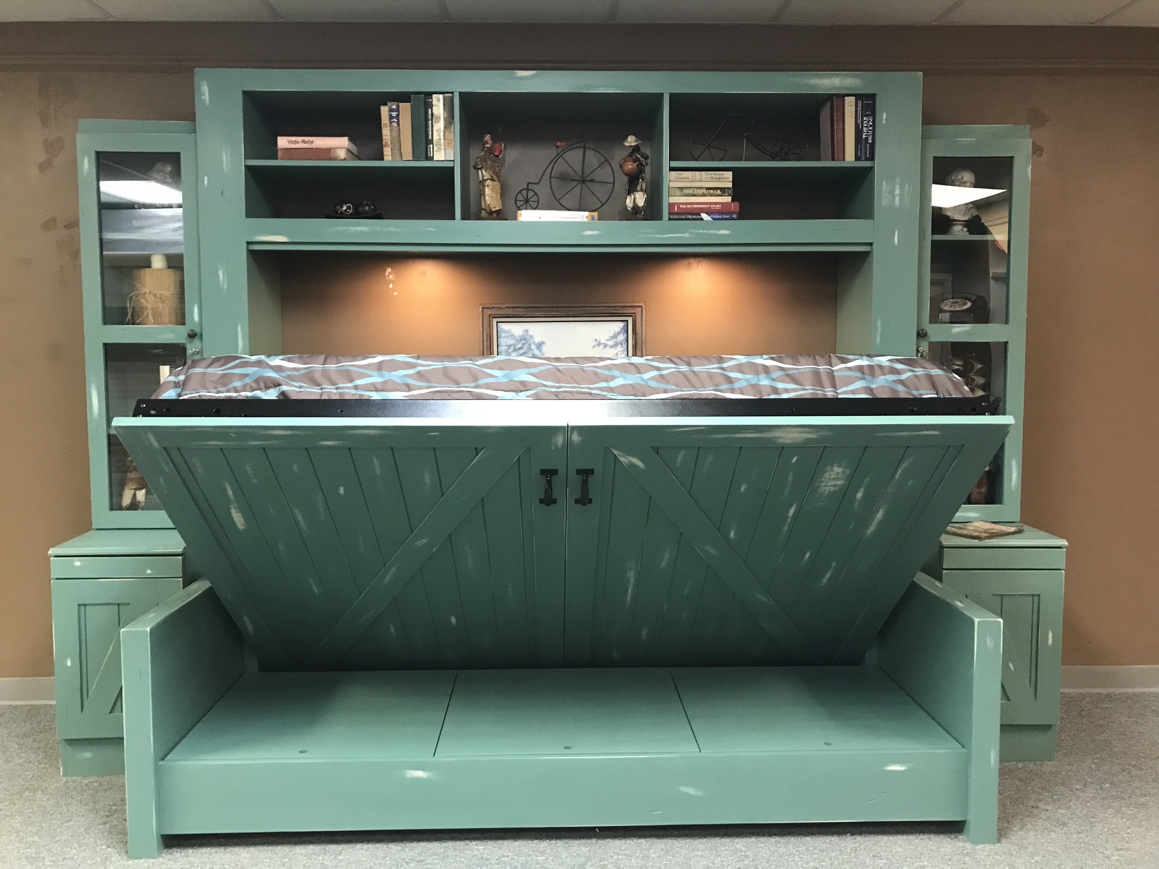 Horizontal Barn Door Murphy Wall Bed